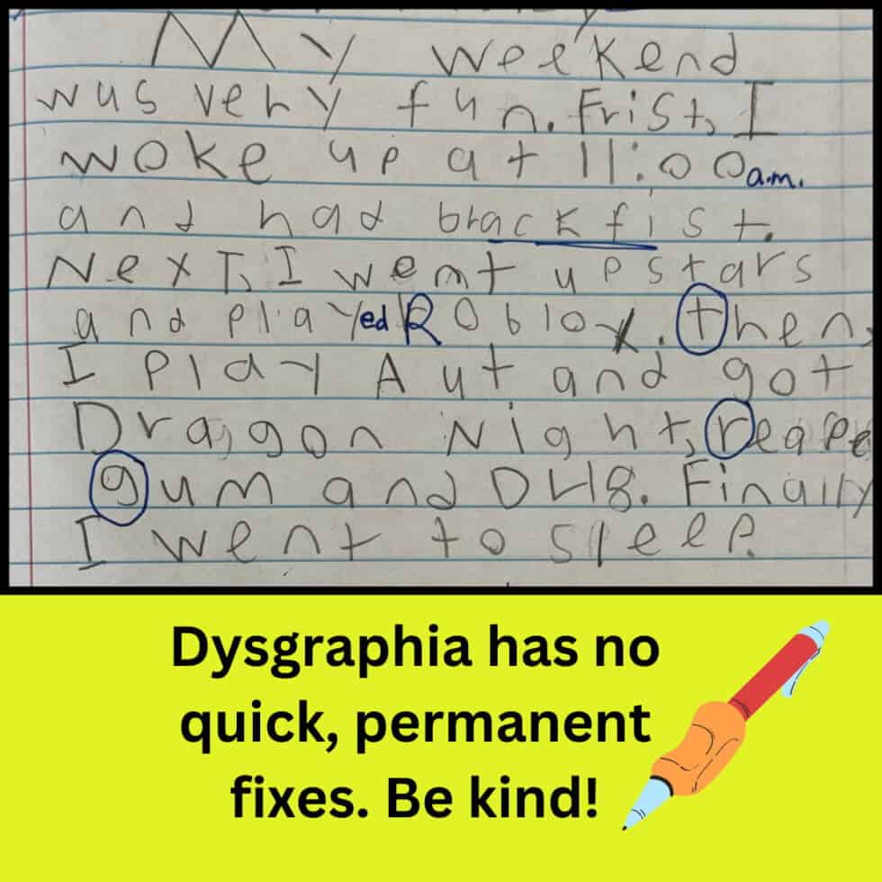 Writing Difficulties Are Often the Result of Motor Dysgraphia